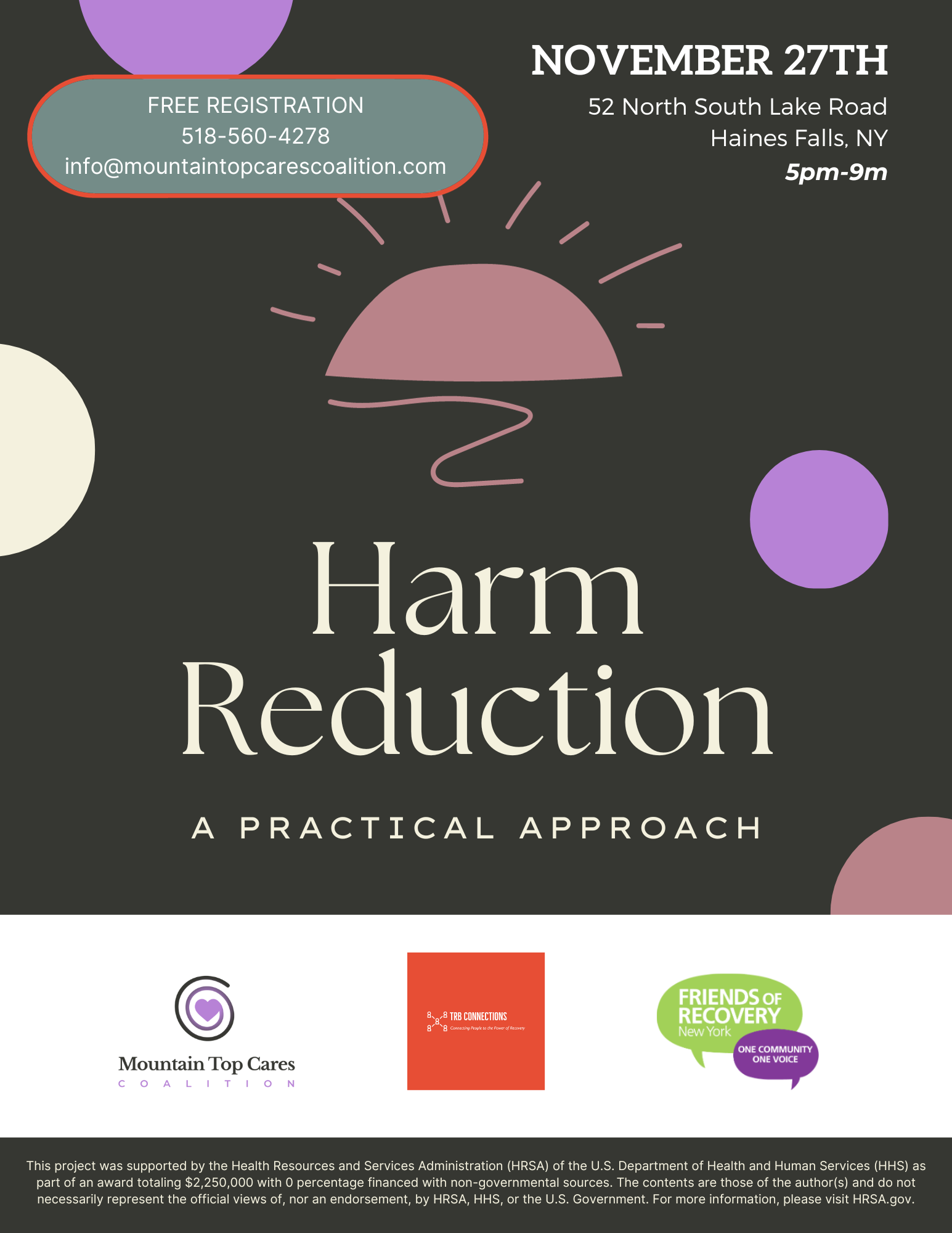 Harm Reduction Workshop | Nov 27, 2023 | Mountaintop Cares Coalition